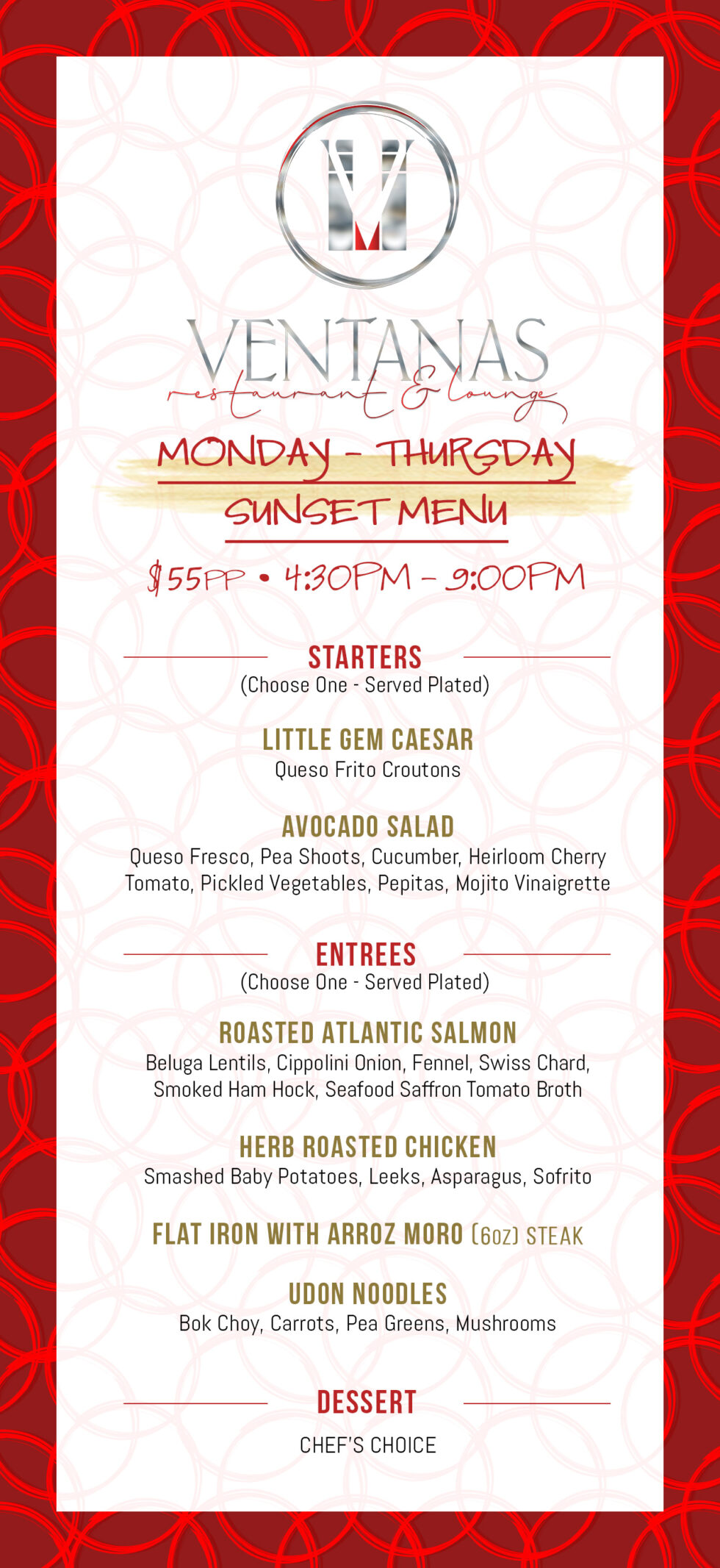 MENUS - VENTANAS Restaurant & Lounge