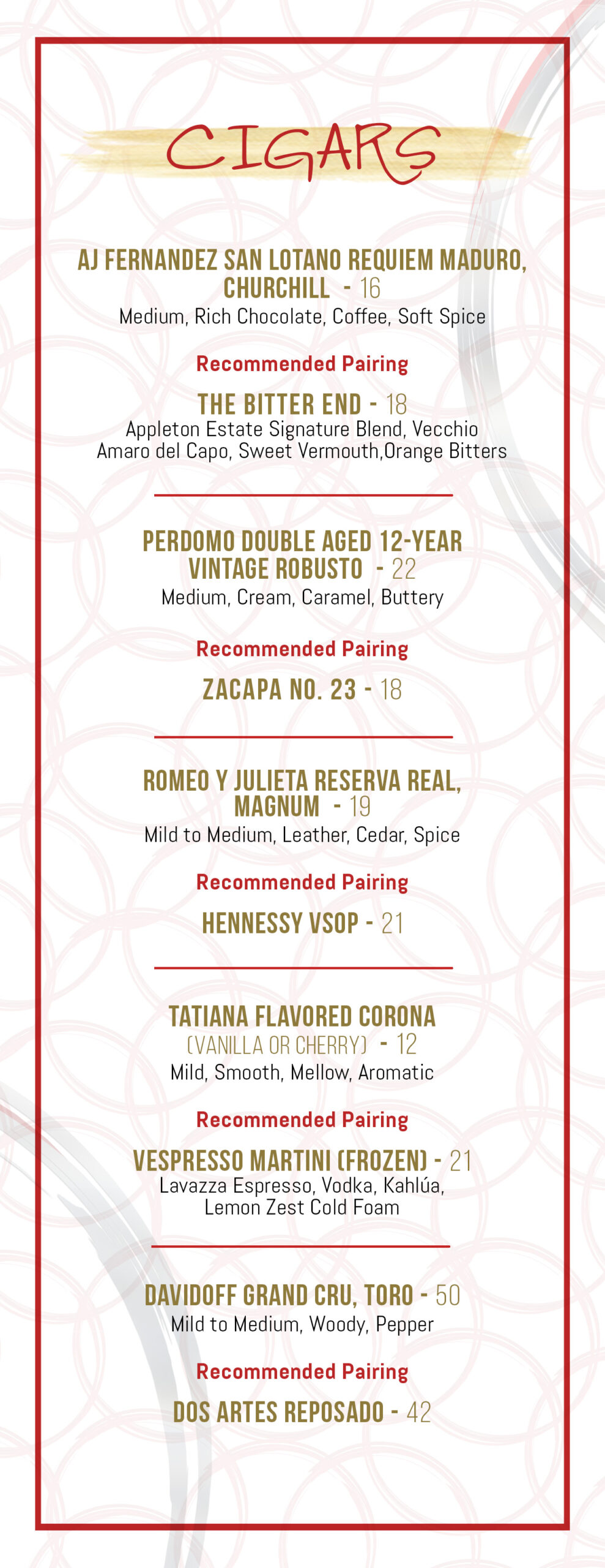 MENUS - VENTANAS Restaurant & Lounge