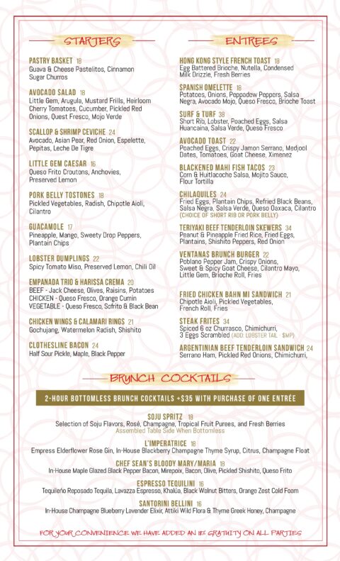 MENUS - VENTANAS Restaurant & Lounge