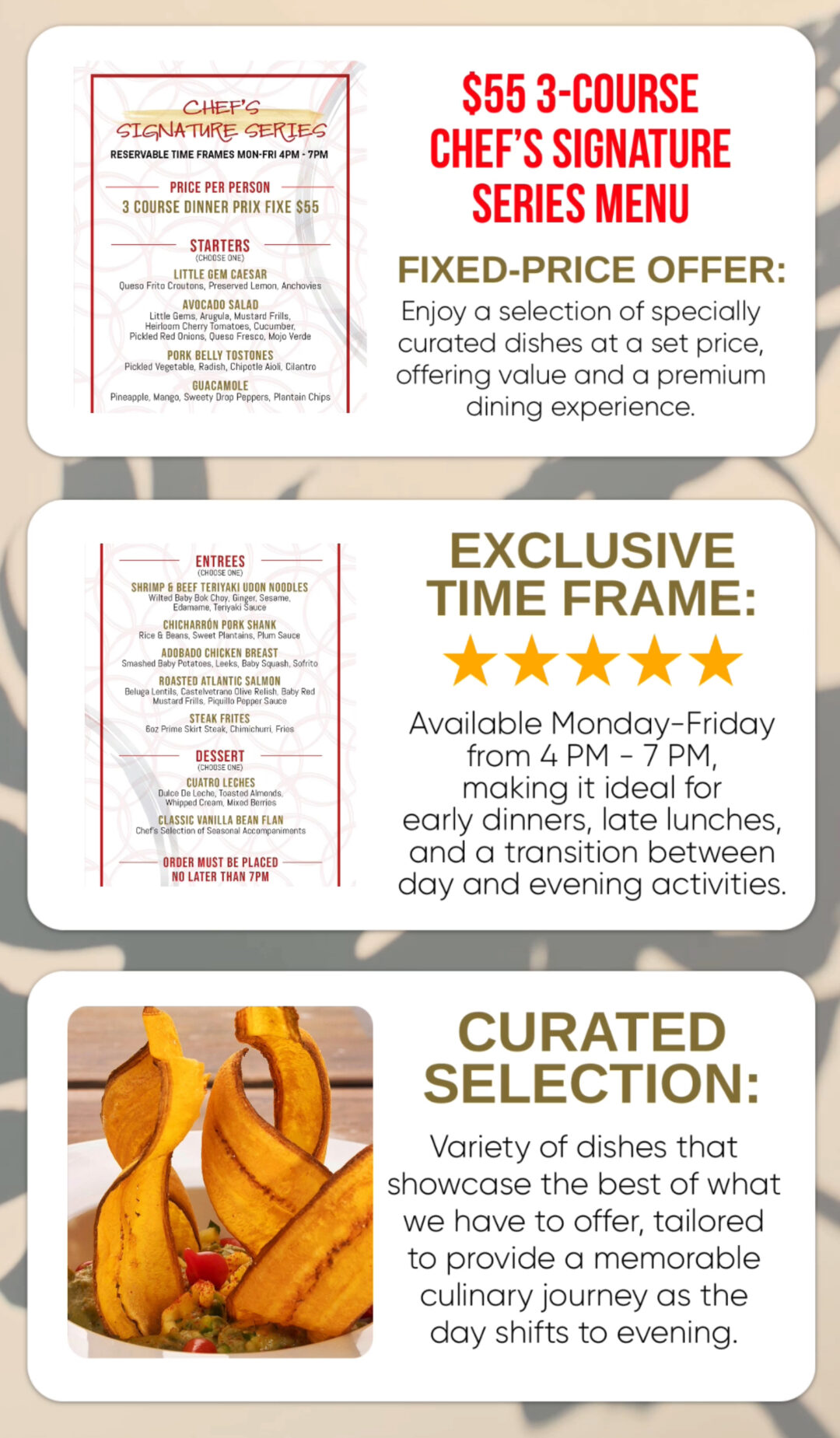 MENUS - VENTANAS Restaurant & Lounge